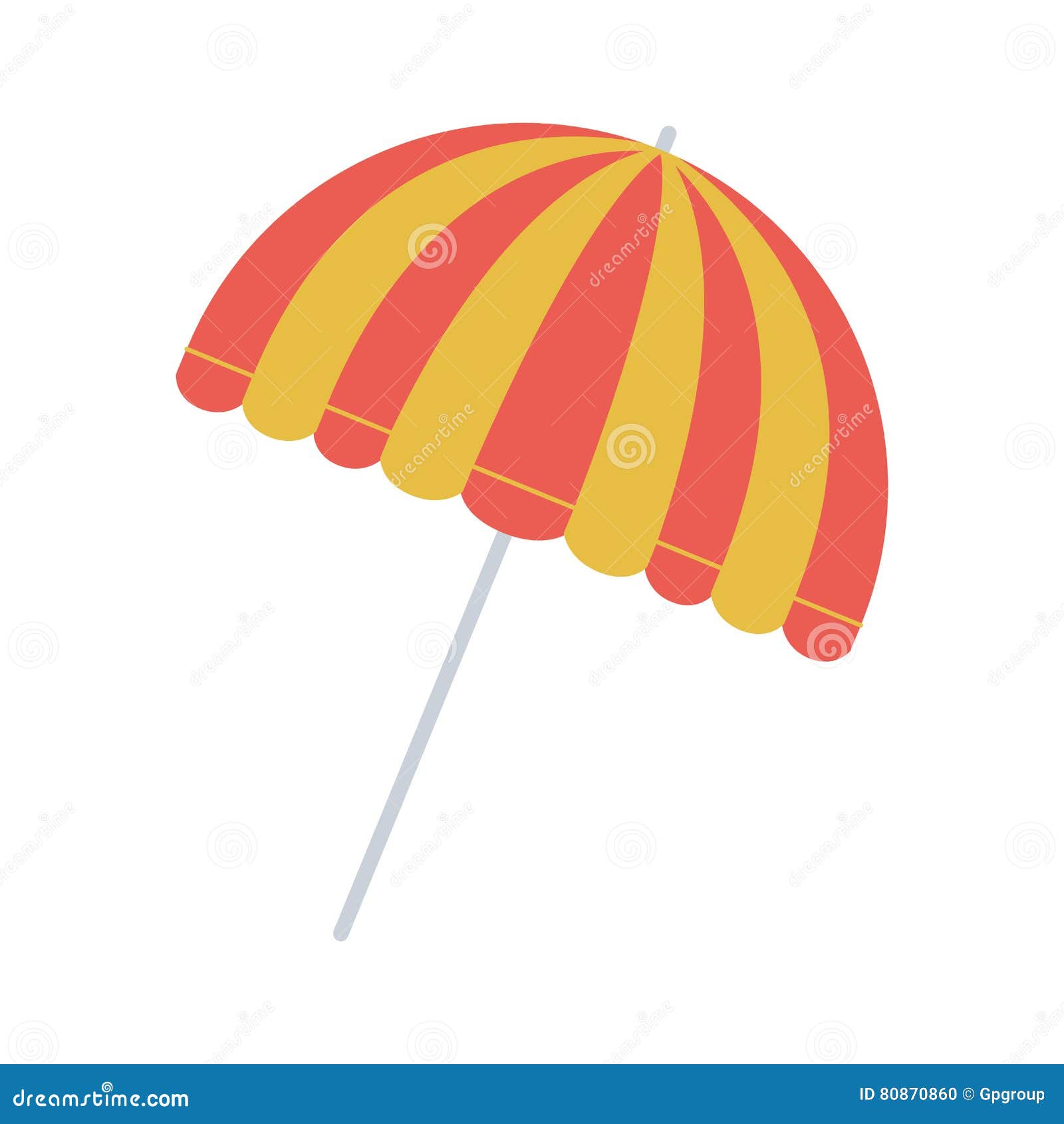 Full Color with Parasol Opened Stock Vector - Illustration of rest ...