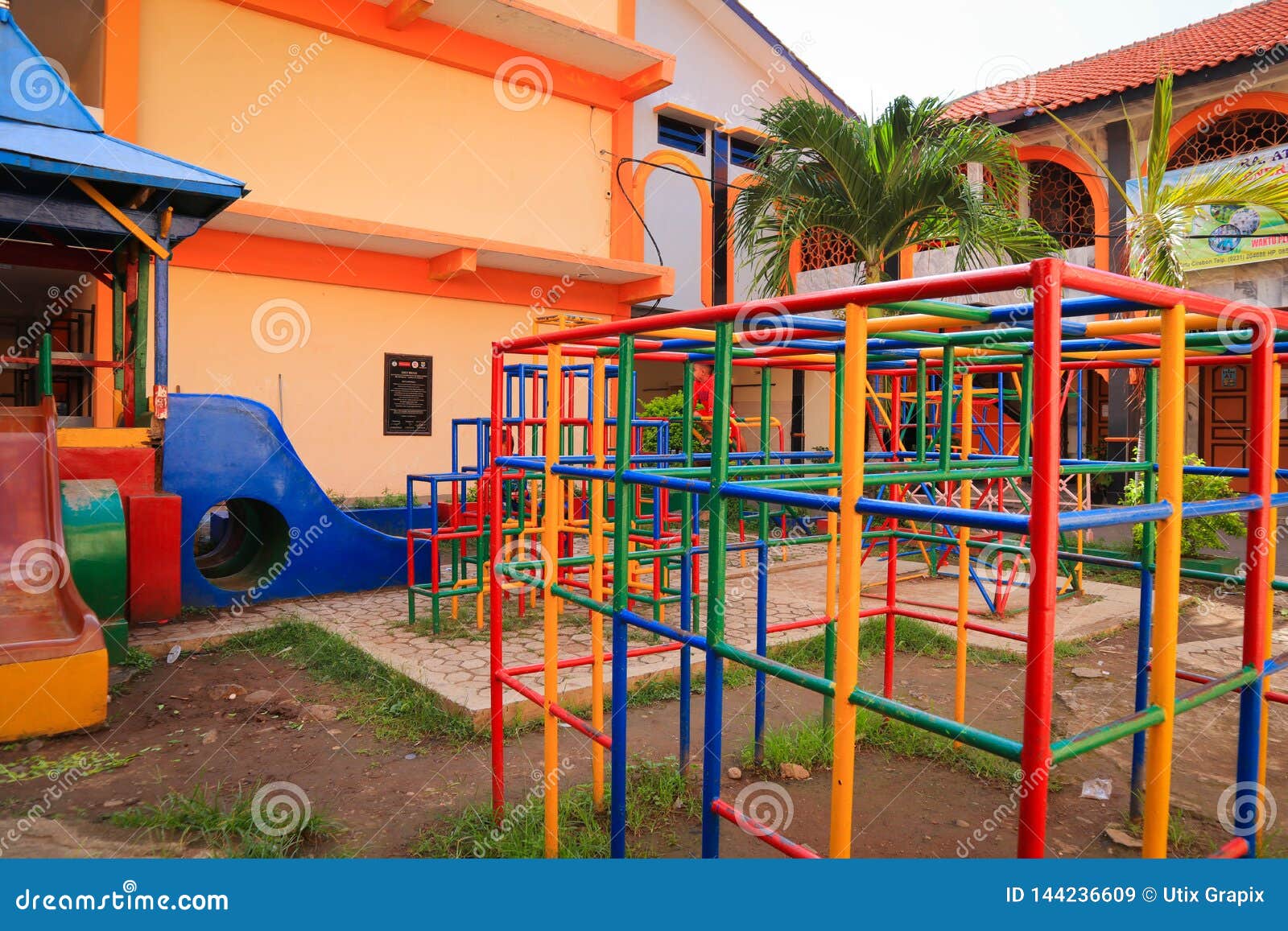 Full color playground stock image. Image of colorful - 144236609