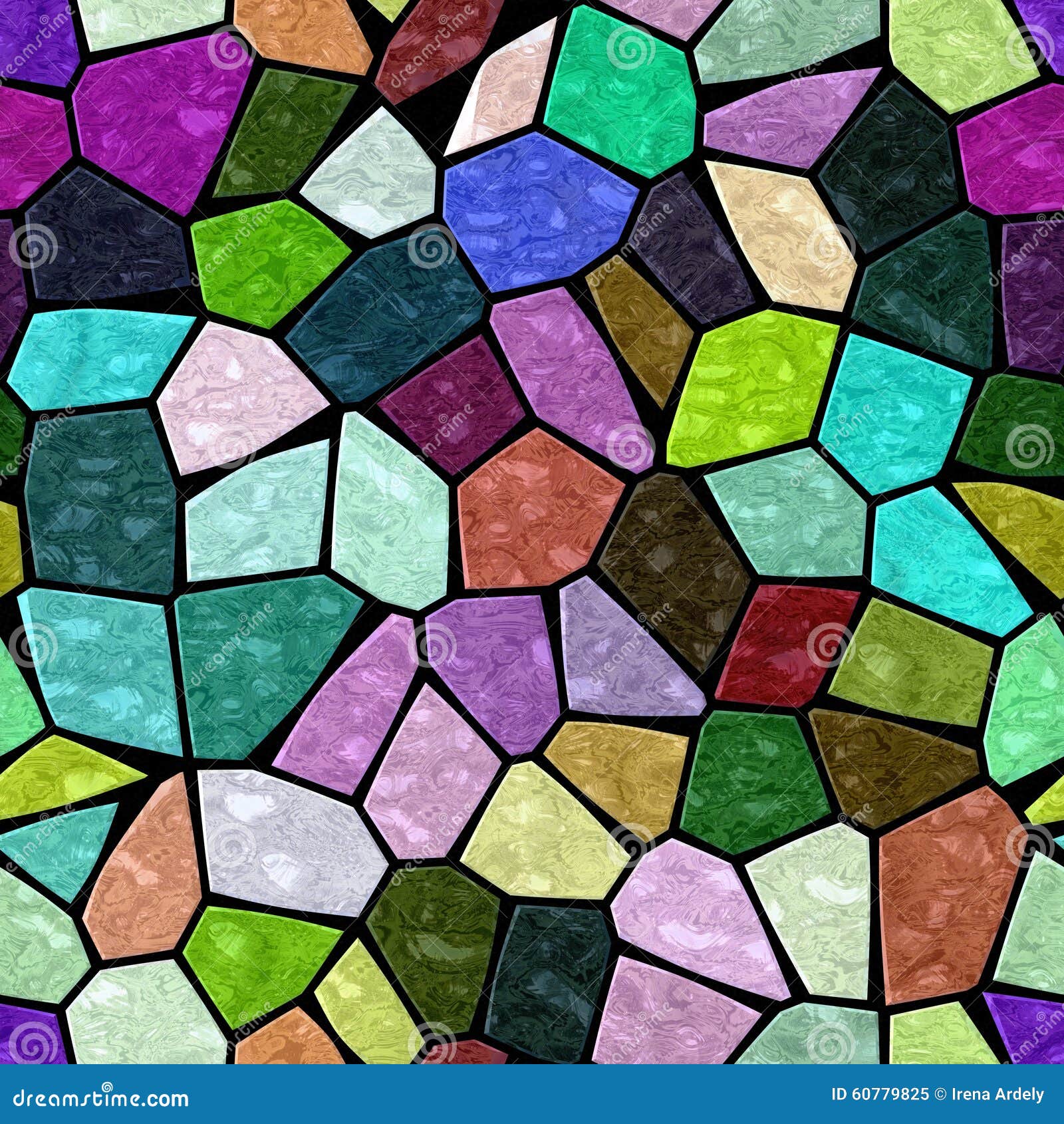 Full Color Stone Marble Irregular Mosaic Seamless Pattern Texture on ...