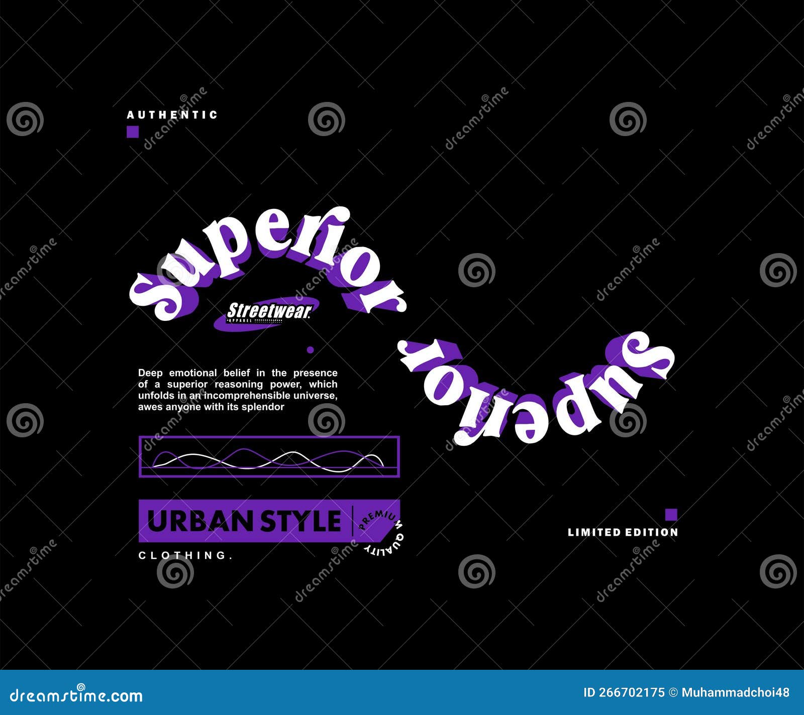 Aesthetic Illustration Of Streetwear T Shirt Design Vector Graphic