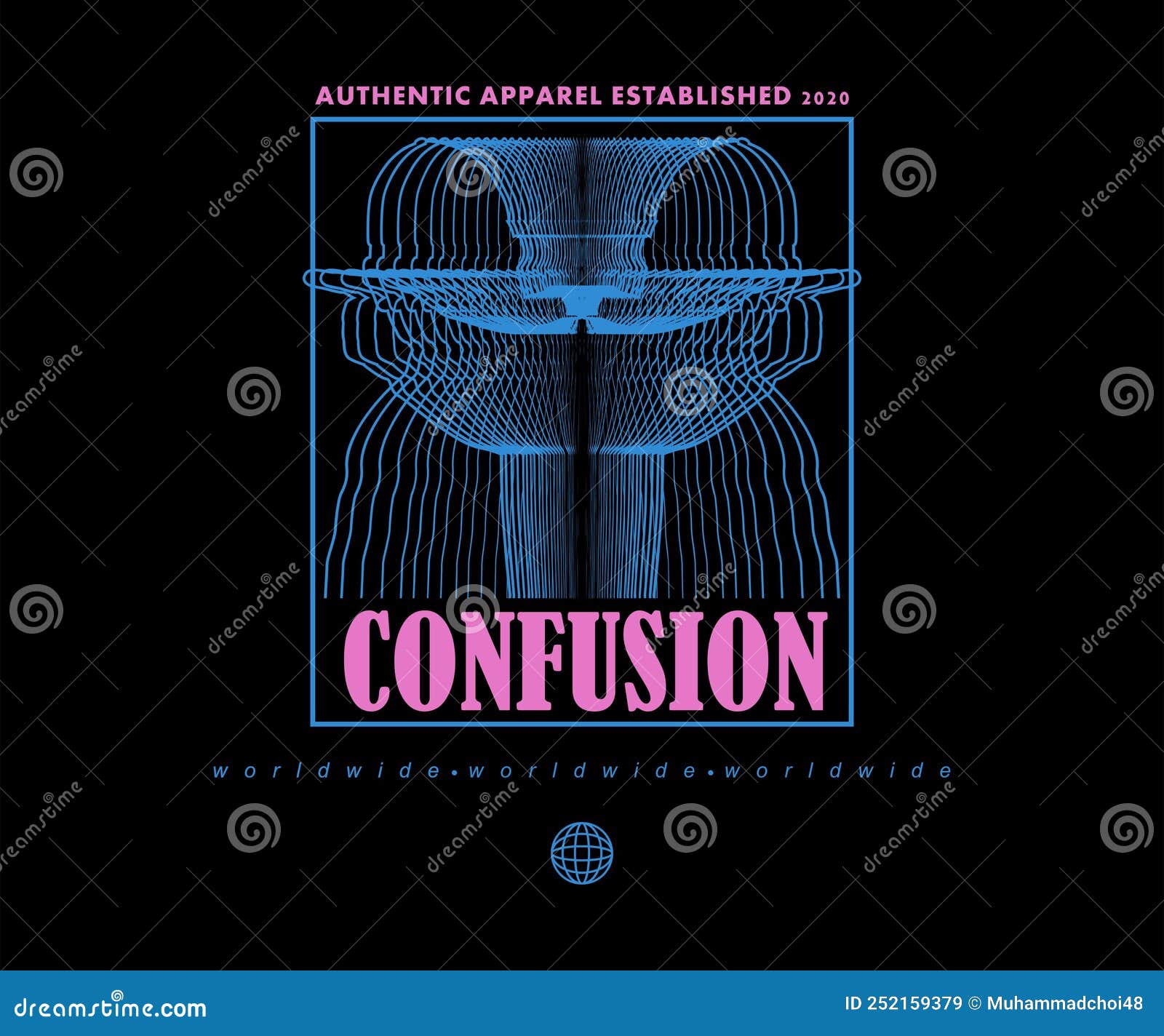 Confusion Abstract Illustration T Shirt Design, Vector Graphic ...