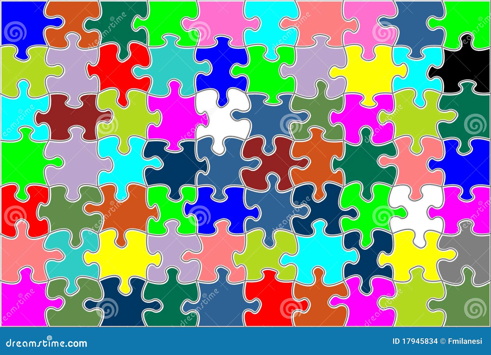 Full colored puzzle stock illustration. Illustration of contrast - 17945834