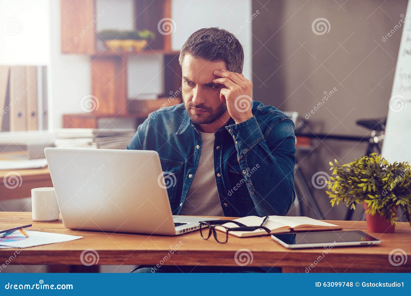 Full Concentration on Work. Stock Photo - Image of blank, creativity ...