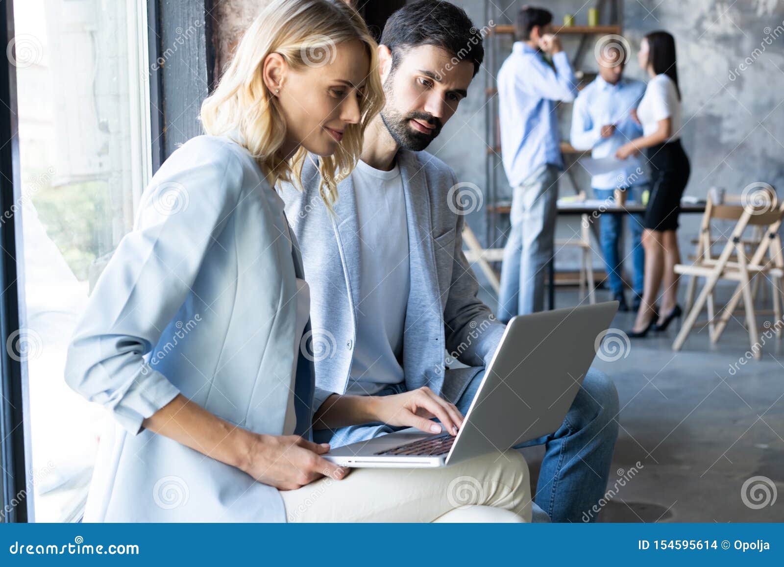 Full Concentration at Work. Corporate Team Working Colleagues Working ...