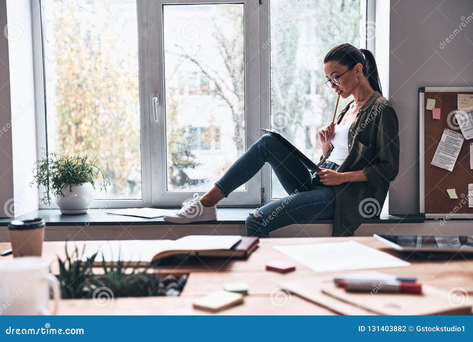 Full Concentration at Work. Stock Photo - Image of modern, indoors ...