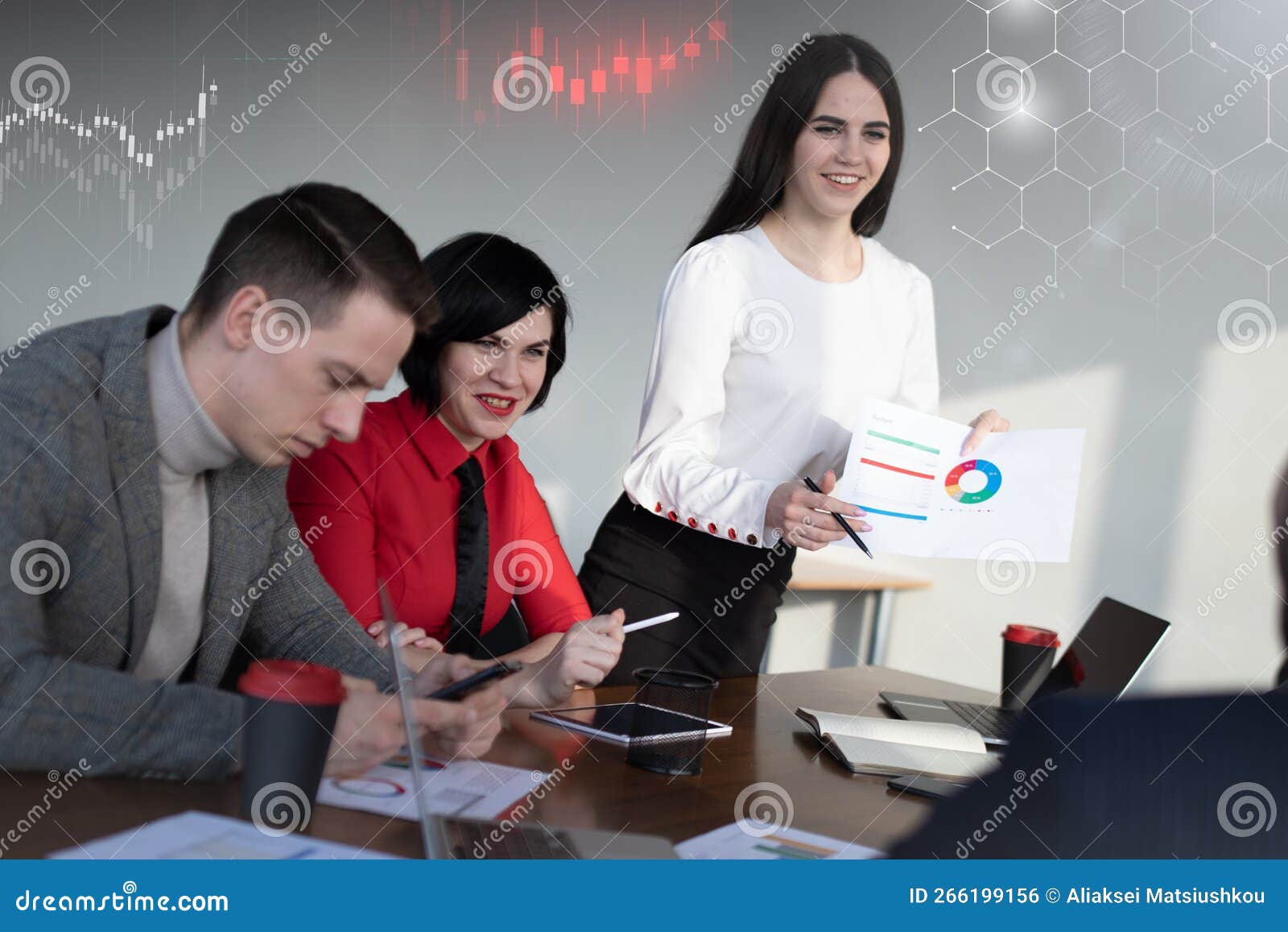 Full Concentration at Work. Group of Young Business People Working and ...