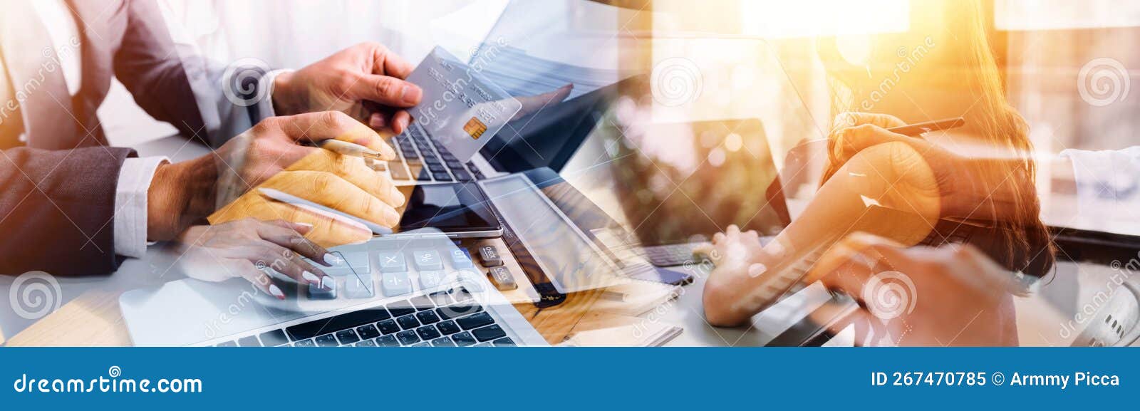 Full Concentration at Work. Group of Young Business People Working and ...