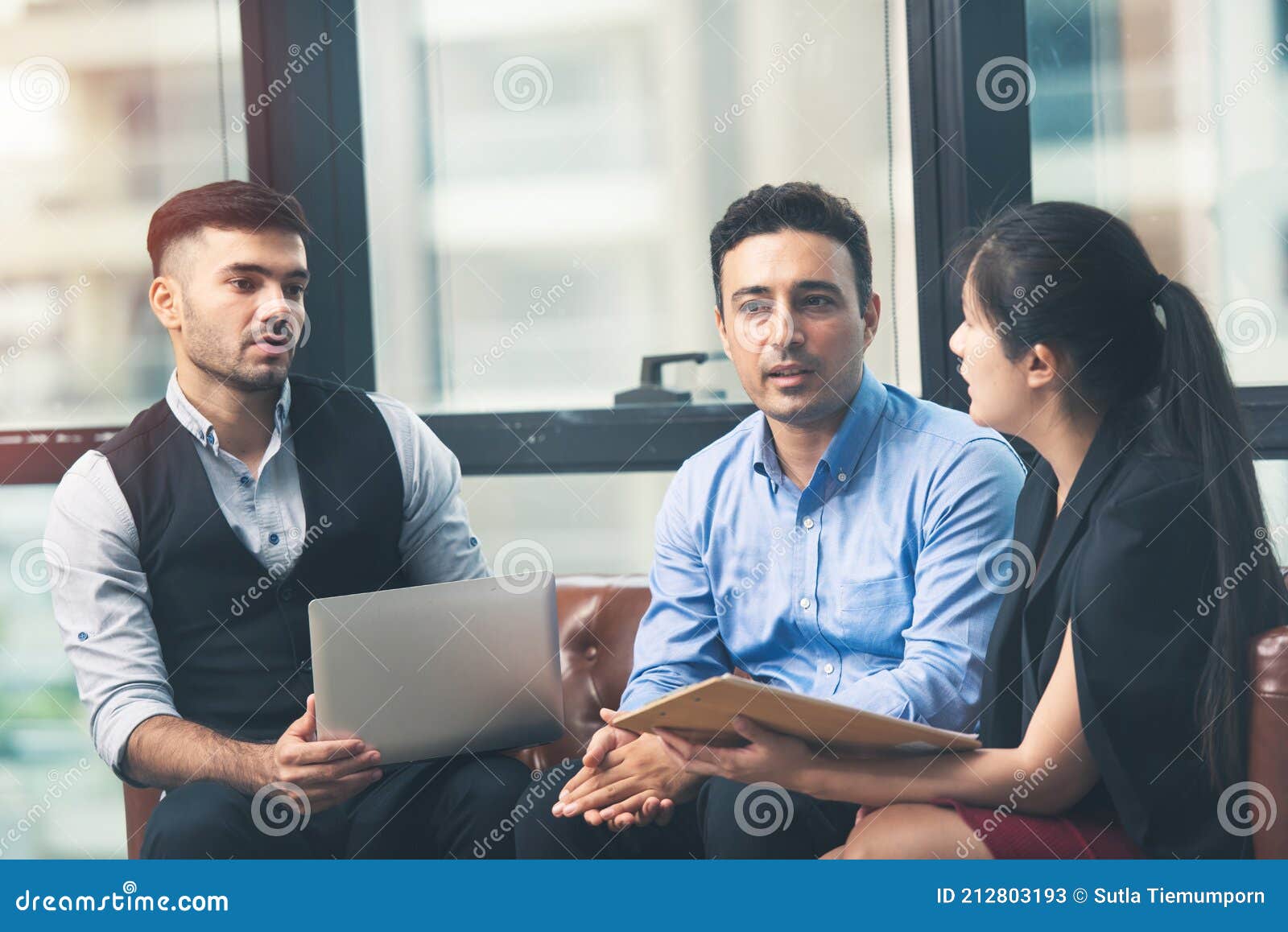 Full Concentration at Work. Group of Young Business People Working ...
