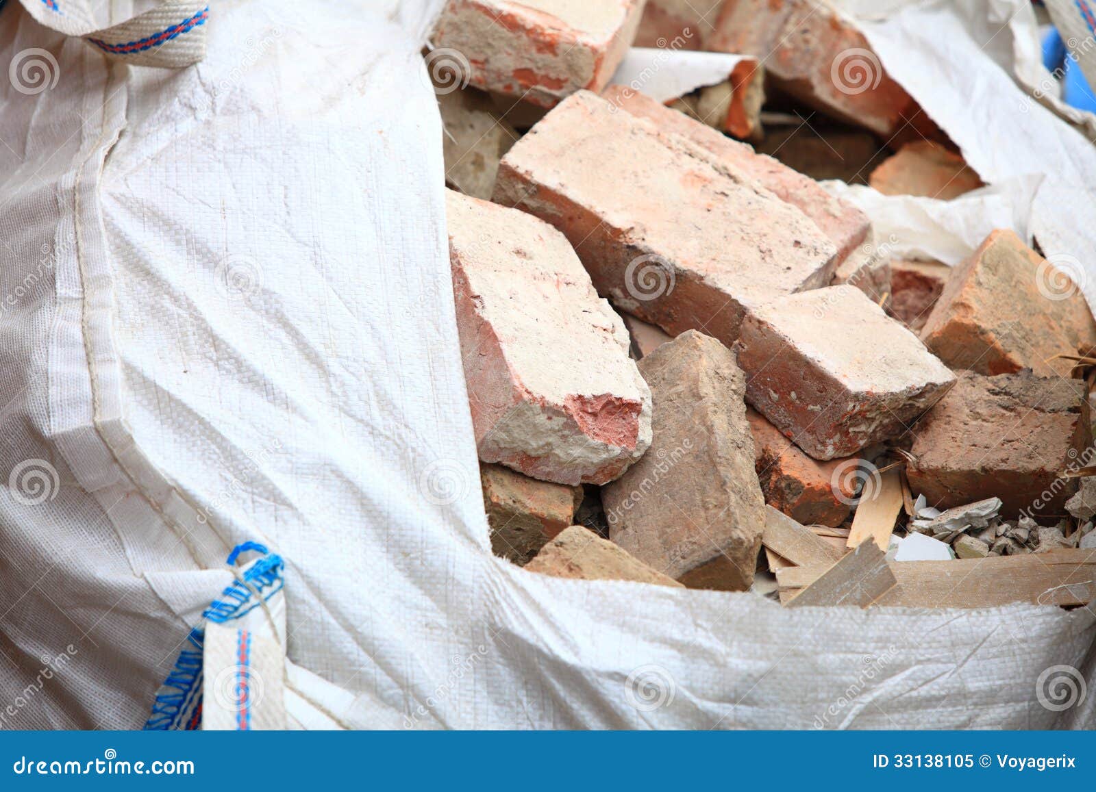 Full Construction Waste Debris Bags Stock Image - Image of sweepings ...