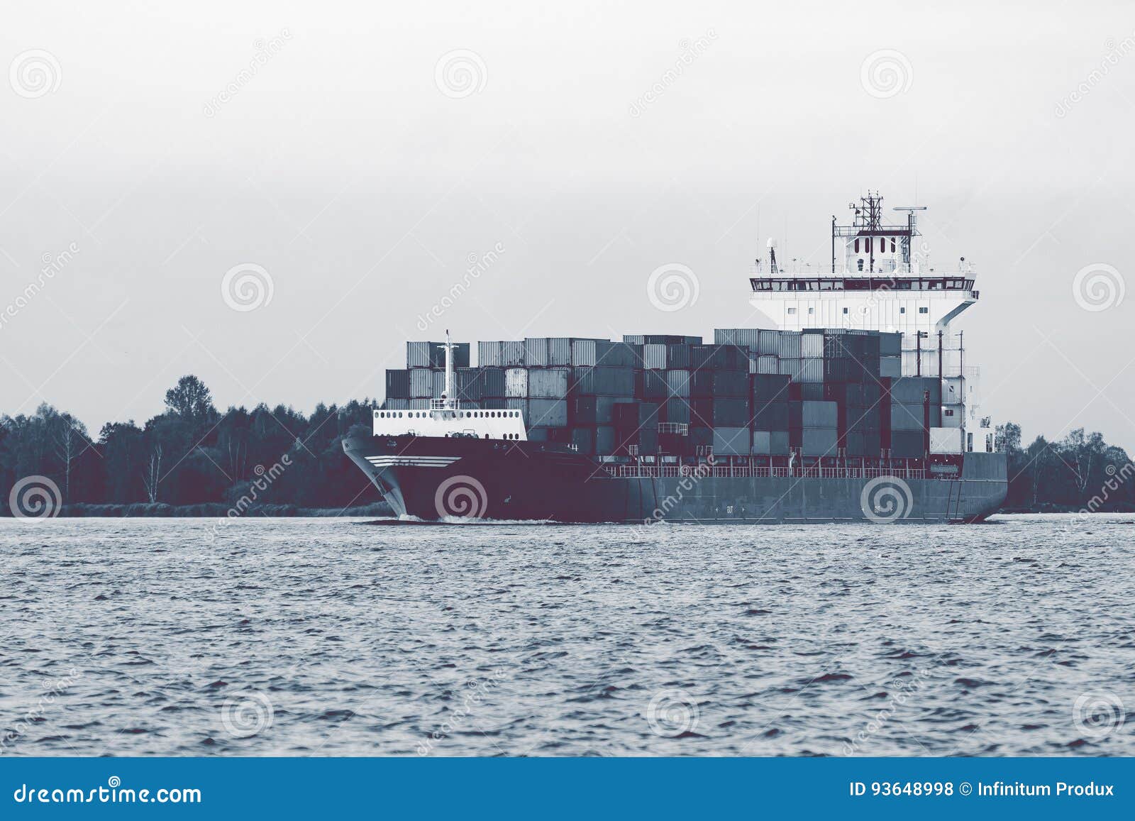 Full container ship stock photo. Image of offshore, freight - 93648998