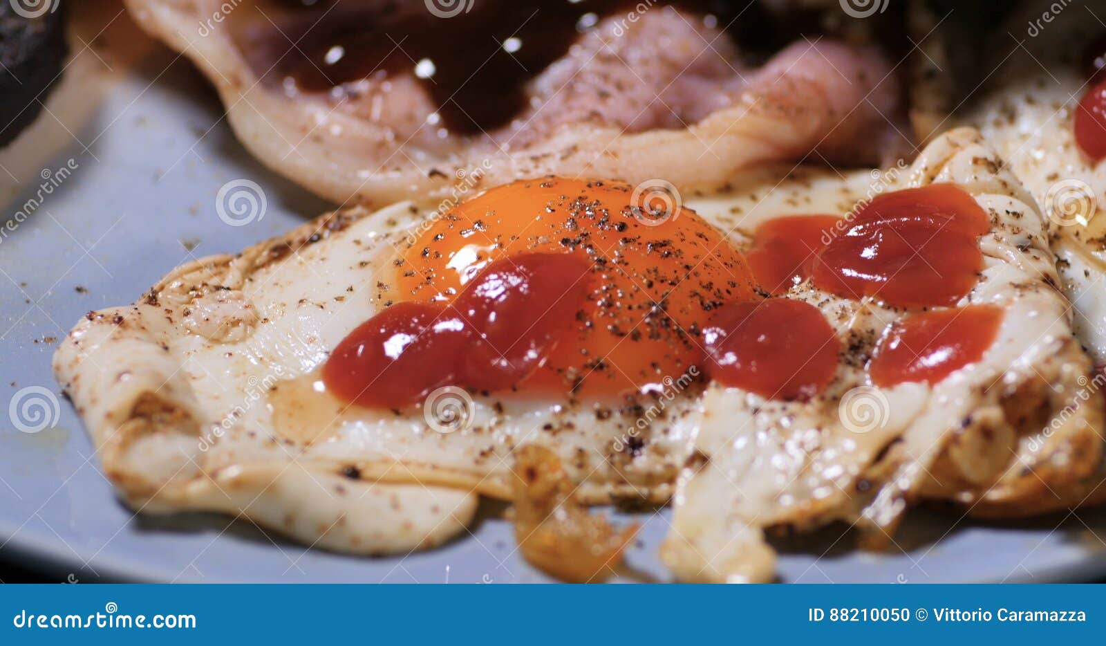 A Full Cooked English Breakfast Stock Photo - Image of greasy, tomato ...