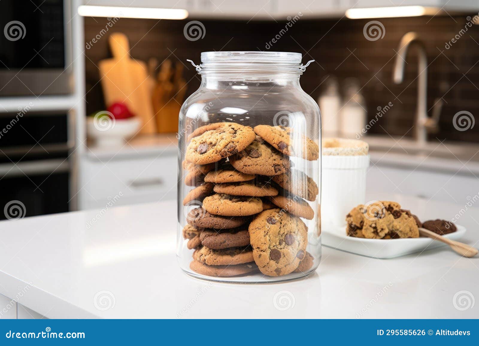 Full Cookie Jar on a Kitchen Counter Stock Photo - Image of kitchen ...
