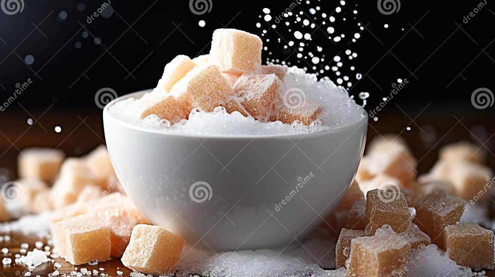 A Full Cup Sugar on White Background Stock Image - Image of ingredient ...