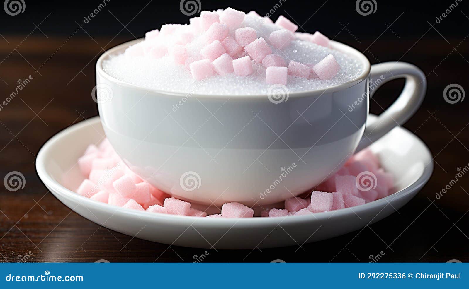 A Full Cup Sugar on White Background Stock Photo - Image of object ...