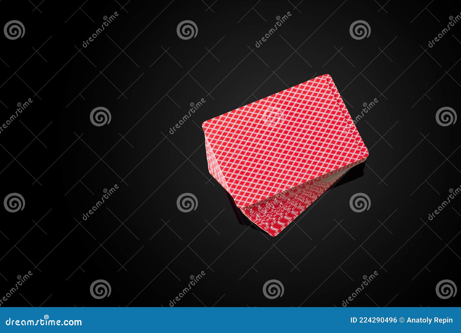 Full Deck of Playing Cards on Dark Reflective Background Stock Photo ...