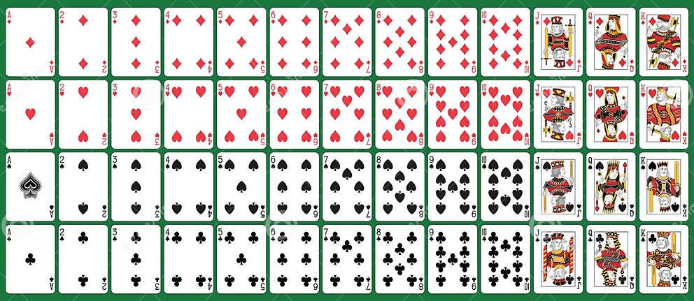 Full deck playing cards stock vector. Illustration of cards - 65969718