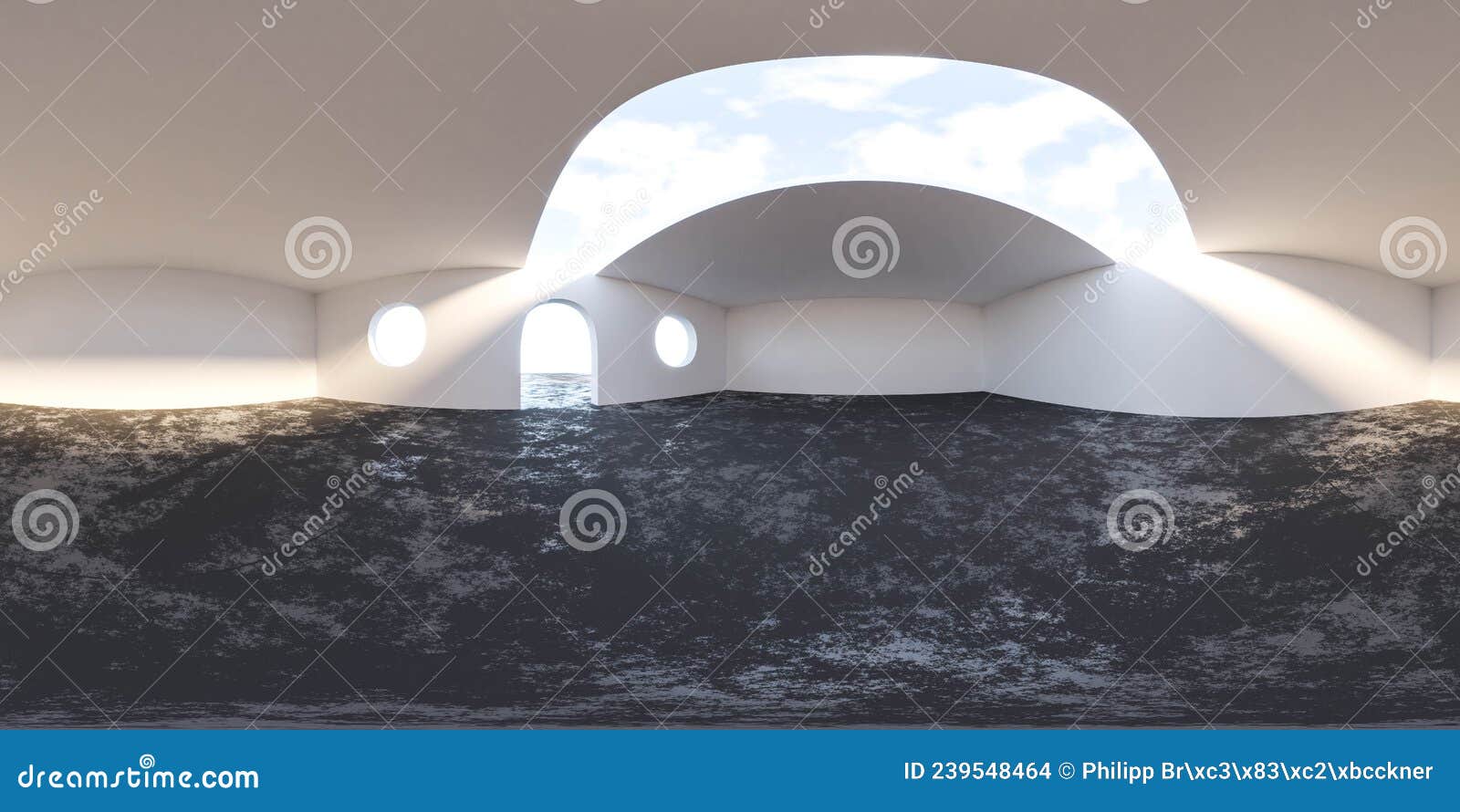 Full 360 Degree Equirectangular Panorama Hdri Of Modern Futuristic ...