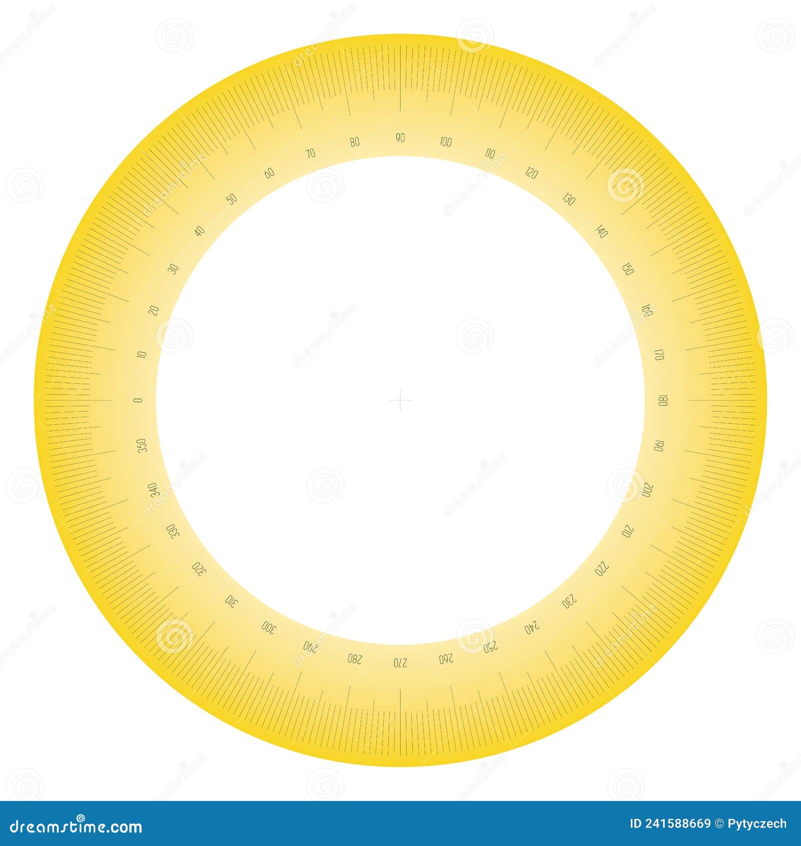 Full 360 Degrees Protractor Measuring Instrument Stock Vector ...