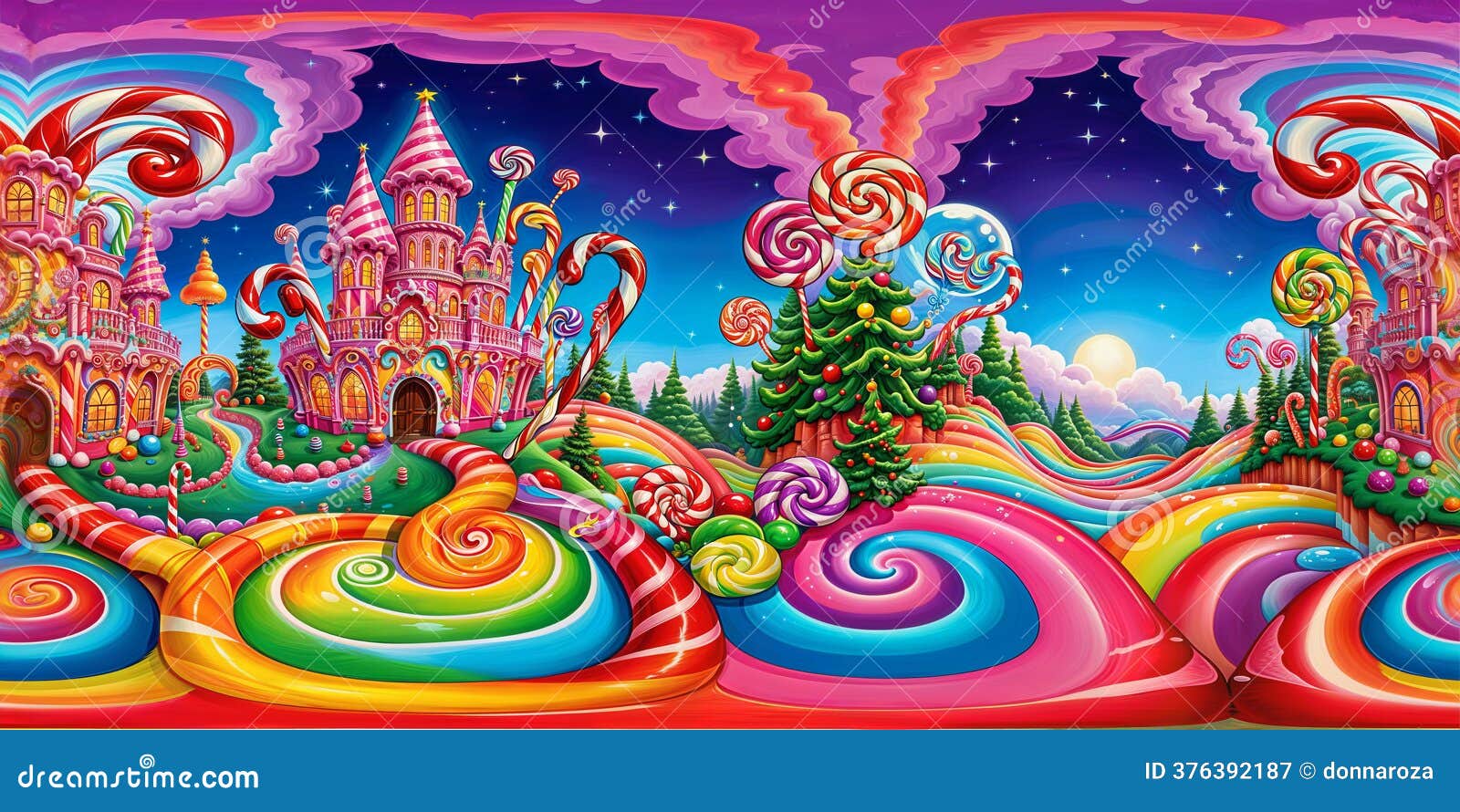 Equirectangular Surreal Fantasy Forest Mushrooms 360 Degree HDRI Map ...