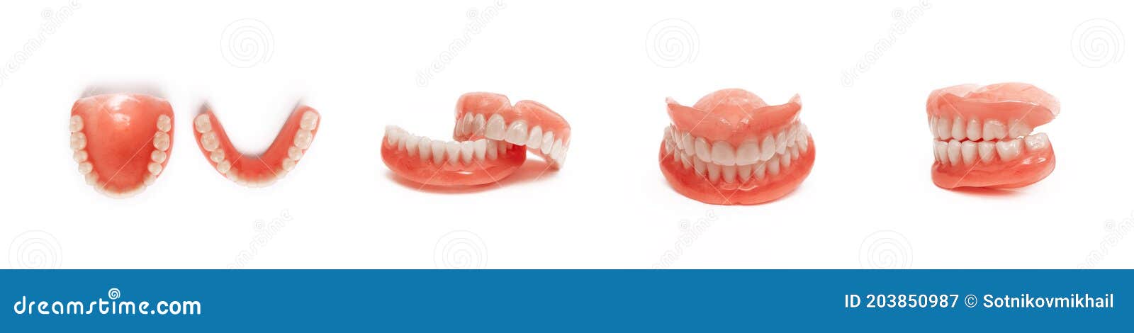 Full Denture Close-up. Dentures. Full Removable Plastic Denture of the ...