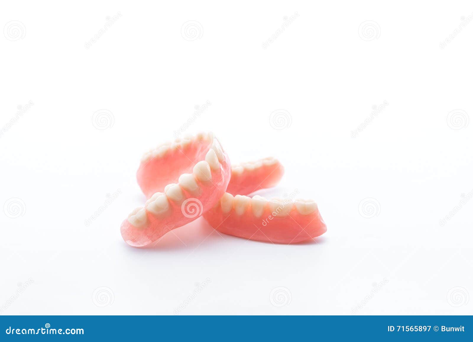 Full Denture on White Background Stock Image - Image of dentistry, cast ...