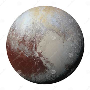 Full Disk of Planet Pluto Globe Isolated on White Stock Image - Image ...