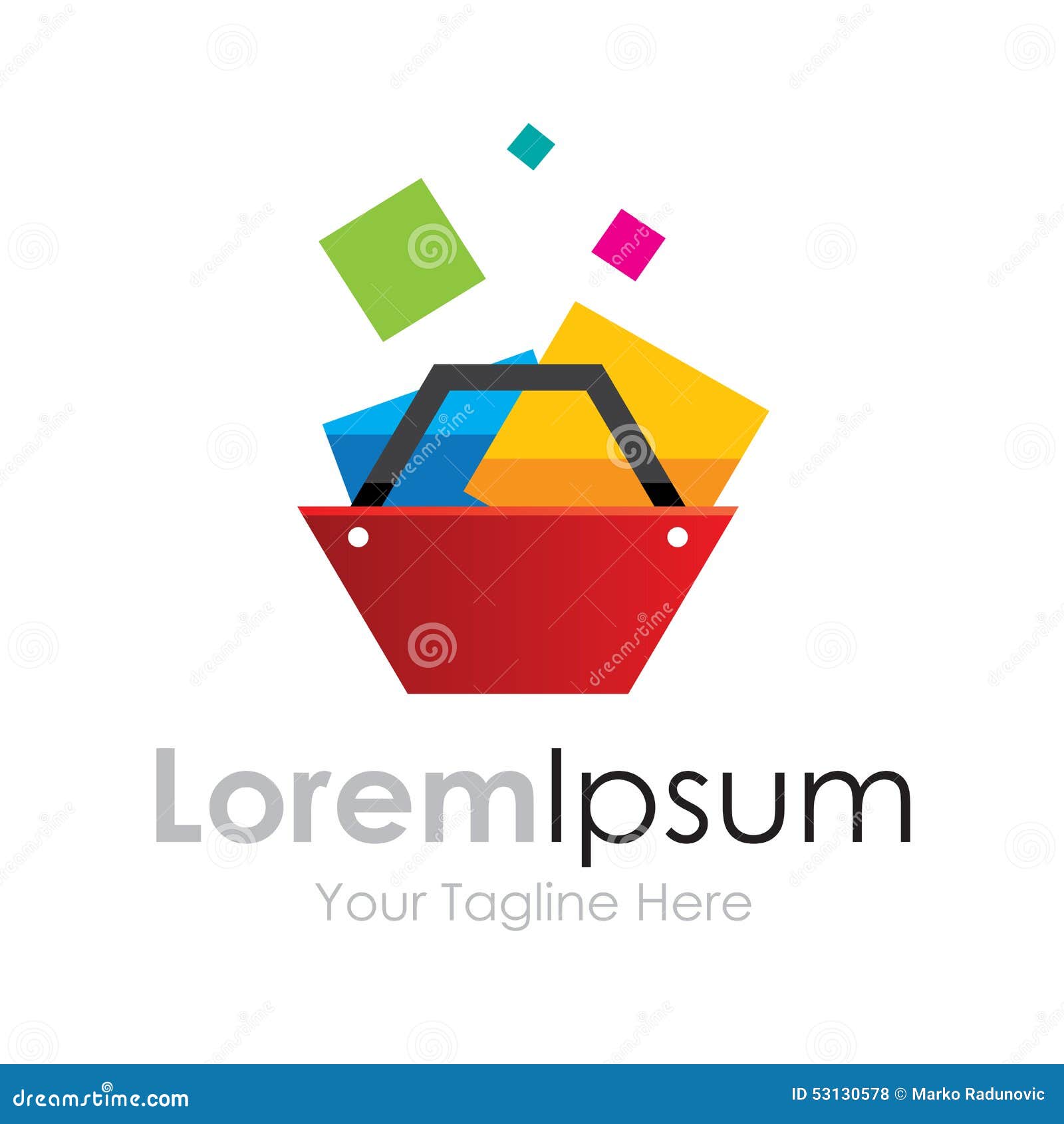 Full Documents Shopping Cart Graphic Design Logo Icon Stock ...