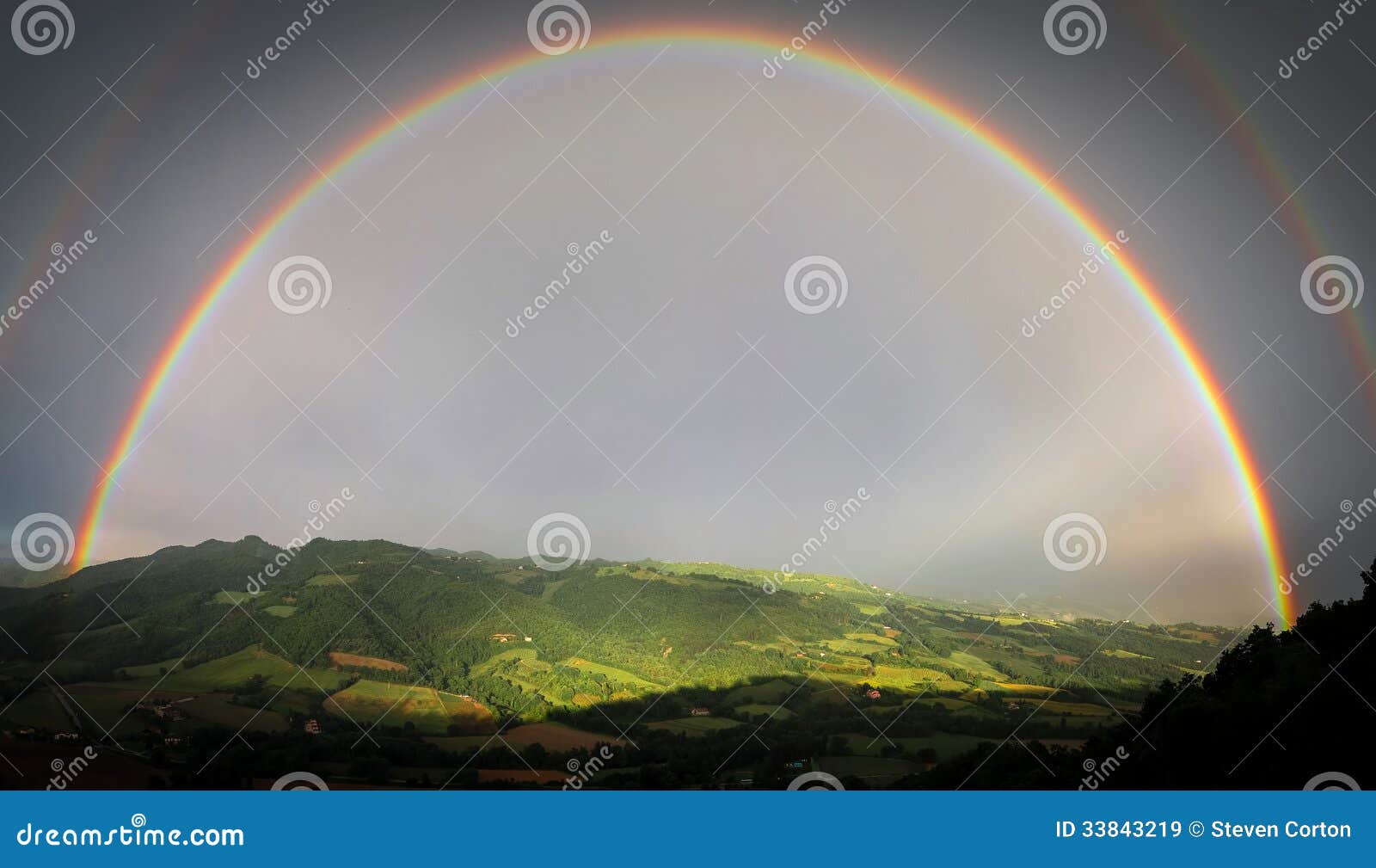 Full Double Rainbow stock image. Image of colors, storm - 33843219
