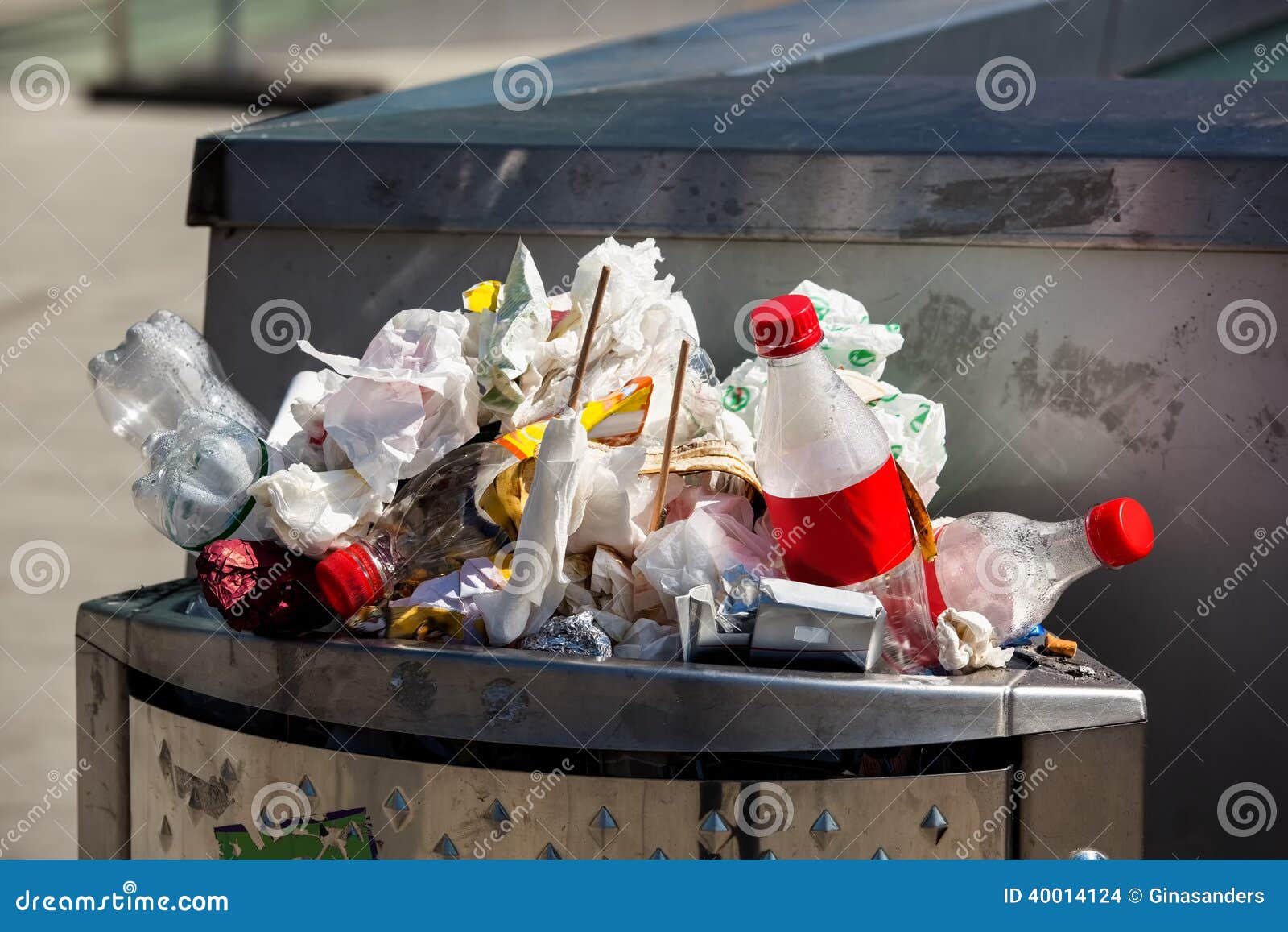 Full dustbin stock photo. Image of household, management - 40014124