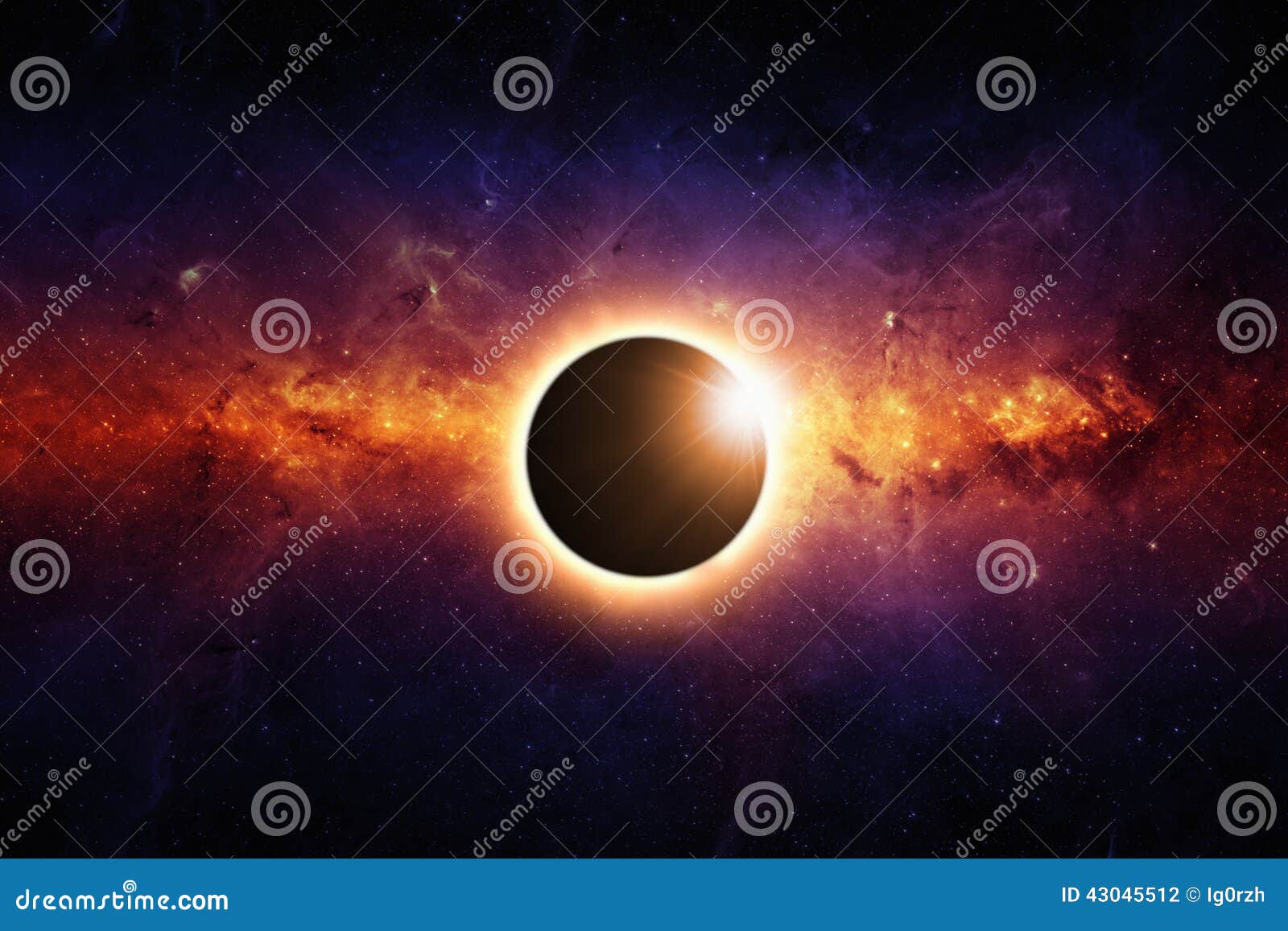 Full eclipse stock illustration. Illustration of astronomy - 43045512