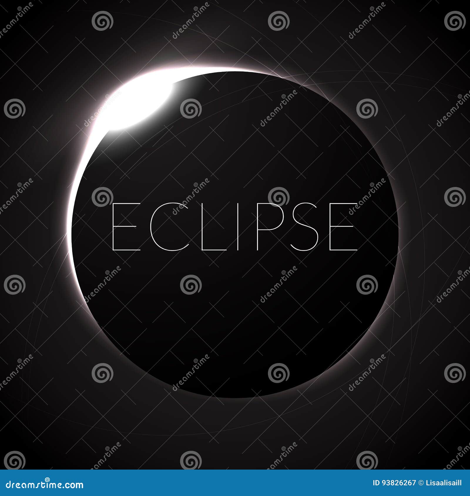Full Eclipse Vector Illustration. Eclipse with Ring of Sun in Deep ... Full Eclipse Vector Illustration. Eclipse with Ring of Sun in Deep ...