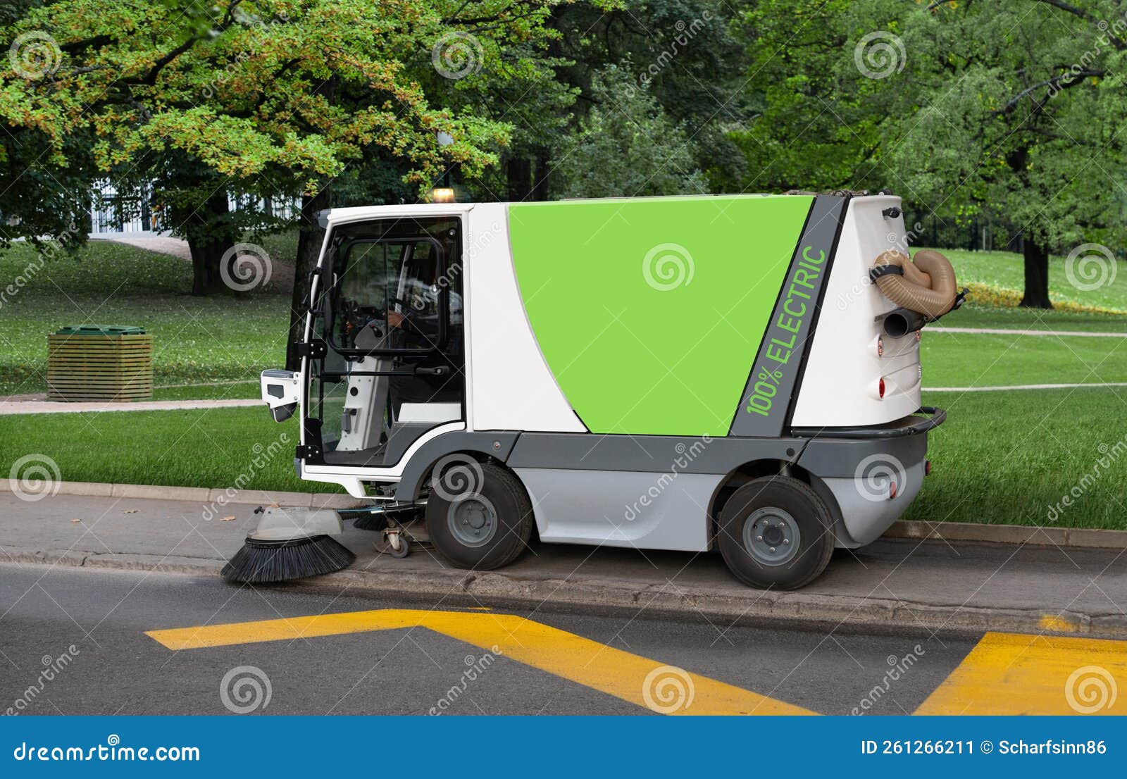 Full Electric Street Vacuum Cleaner Stock Image - Image of vehicle ...
