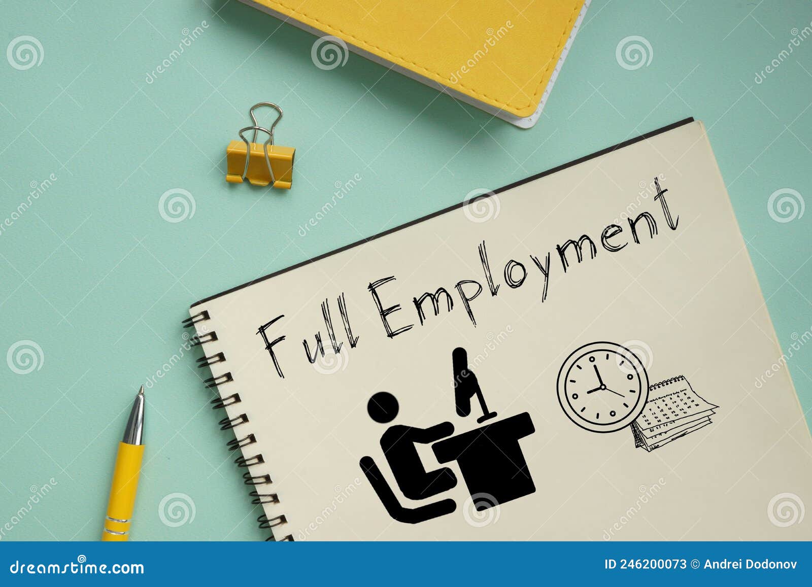 Full Employment is Shown Using the Text Stock Image - Image of parttime ...