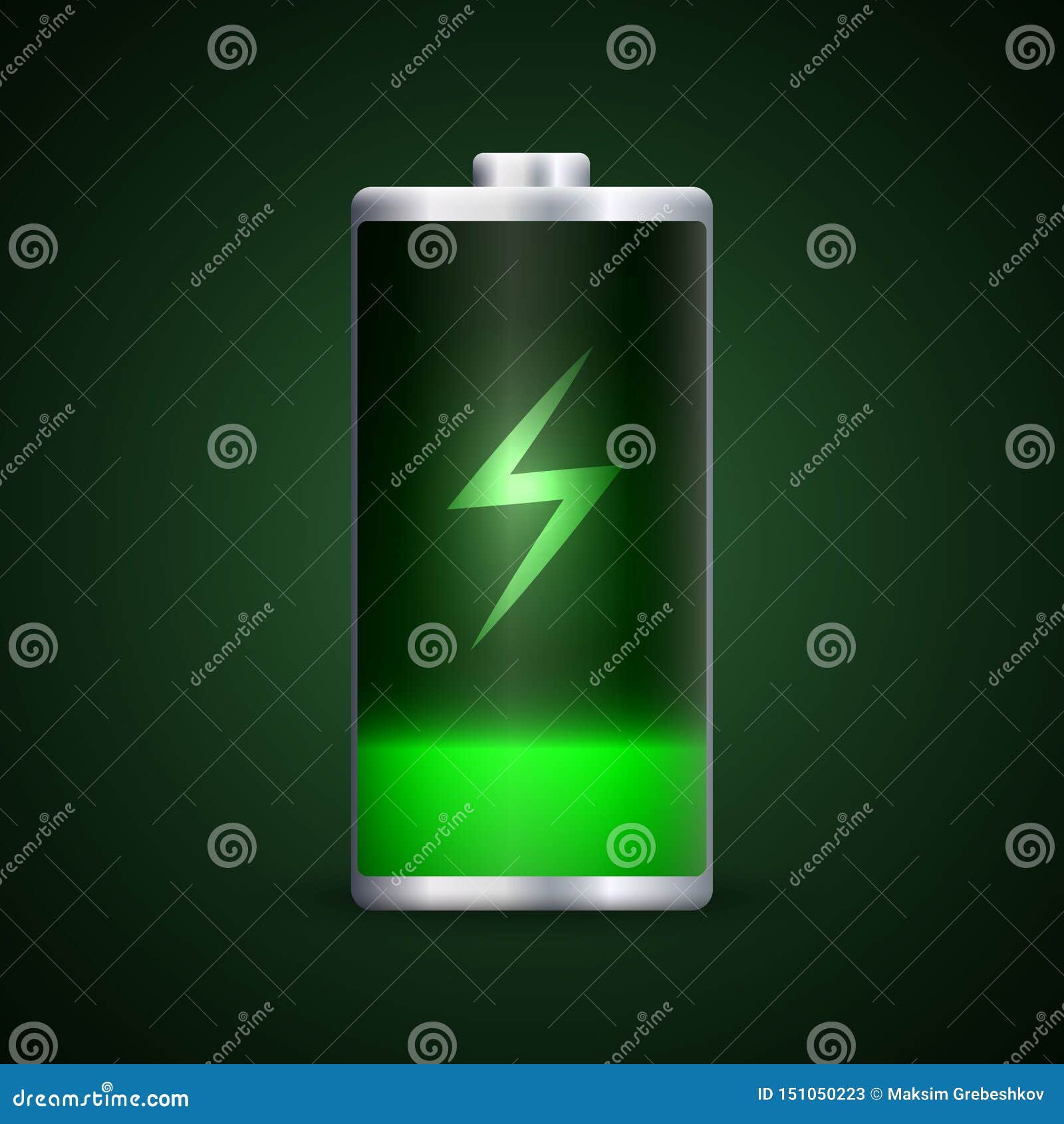 Full energy battery charge stock illustration. Illustration of vector ...