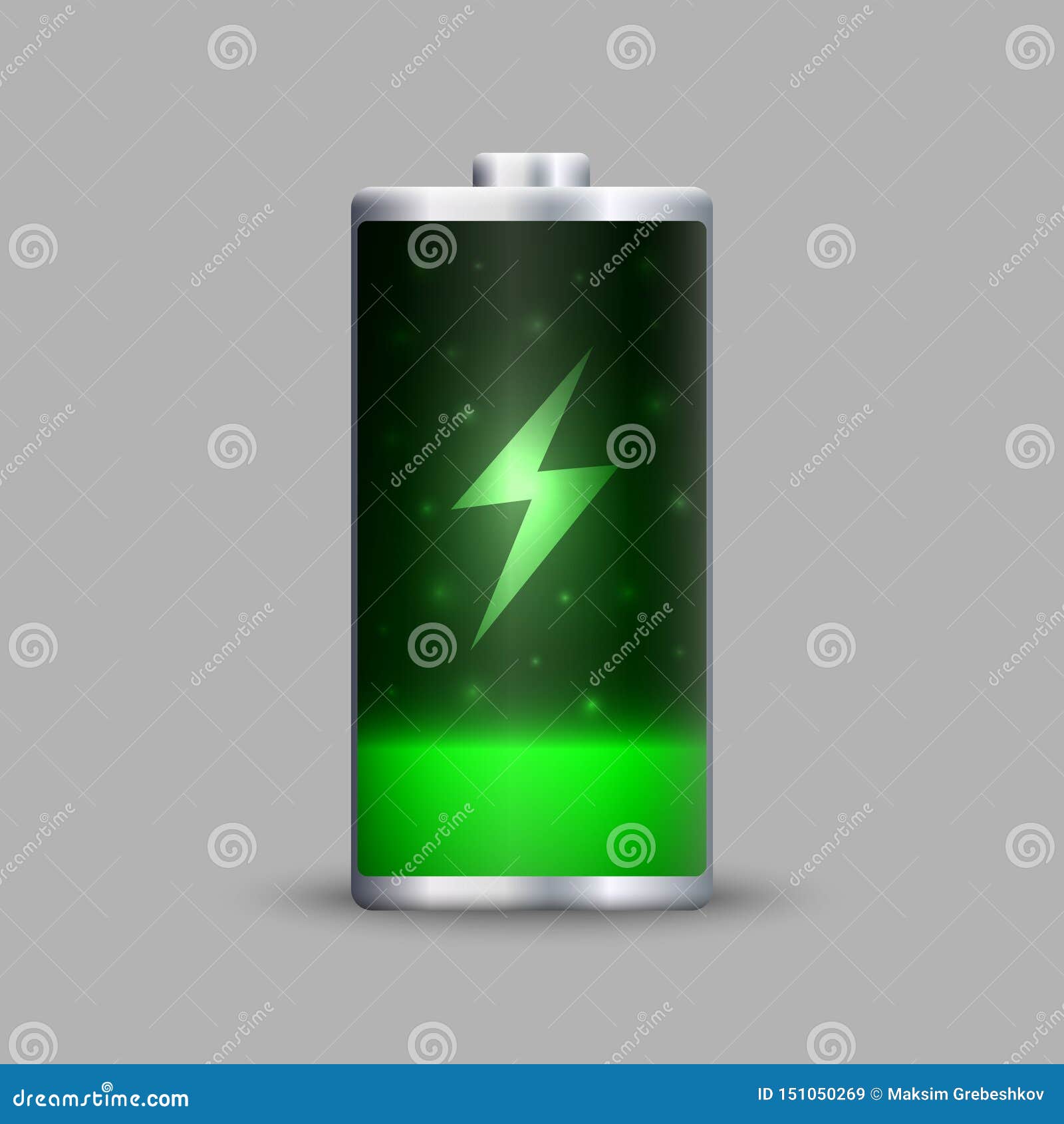 Full energy battery charge stock illustration. Illustration of ...