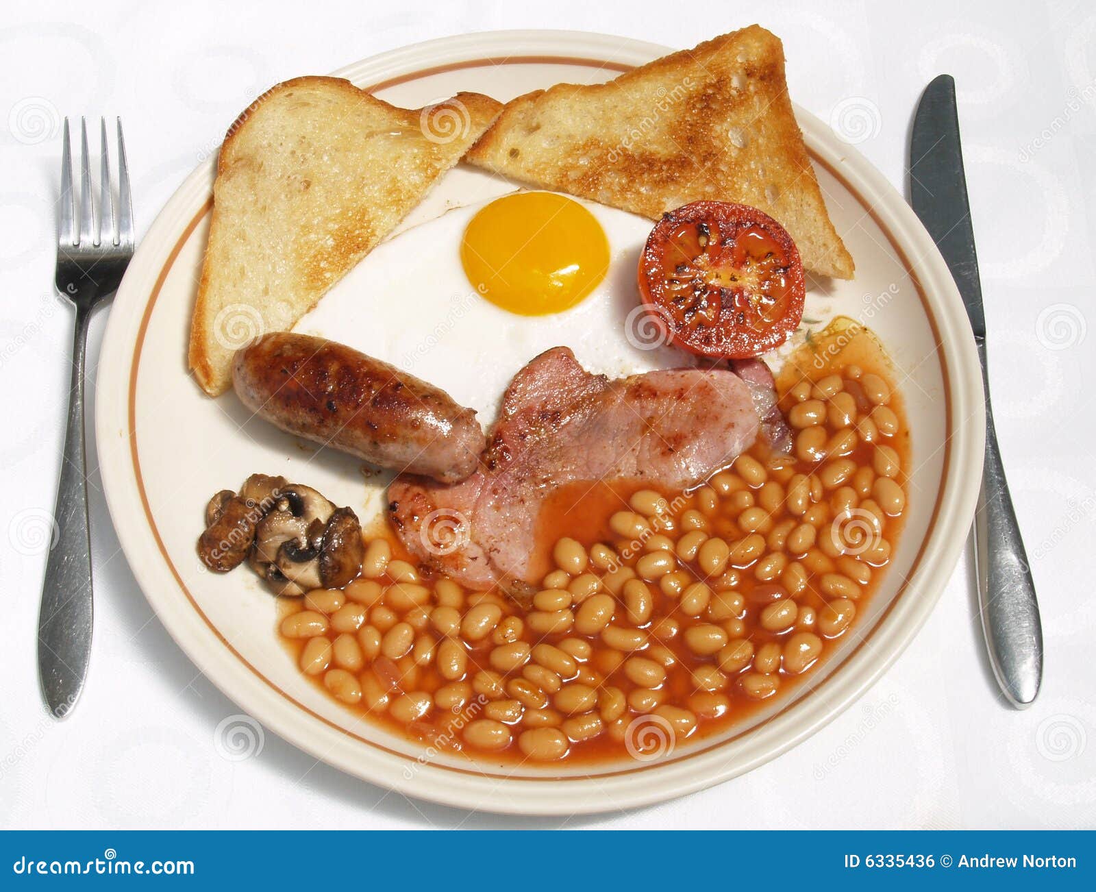 The Full English stock photo. Image of bread, fried, bacon - 6335436