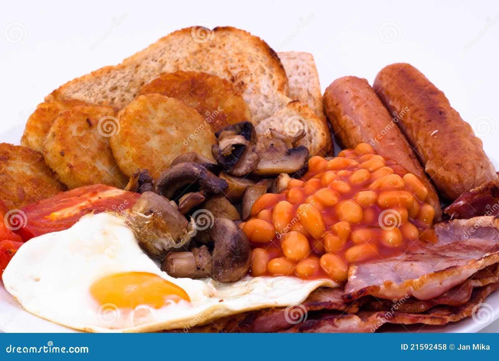 Full English Breakfast stock photo. Image of hash, full - 21592458