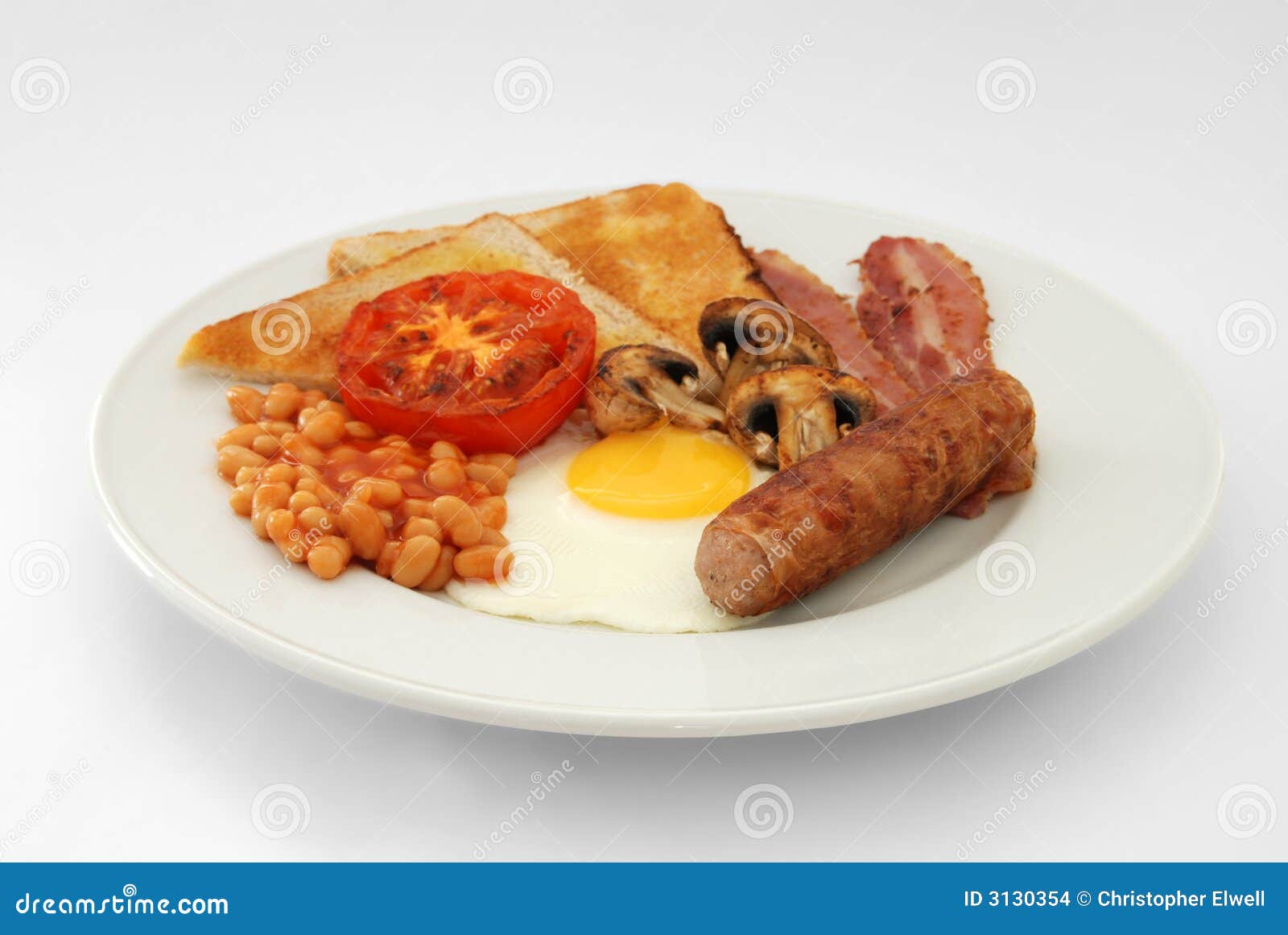 Full English breakfast stock photo. Image of unhealthy - 3130354