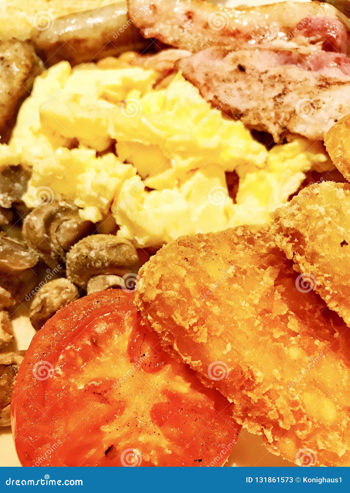 Full English Cooked Breakfast Stock Image - Image of browns, sliced ...