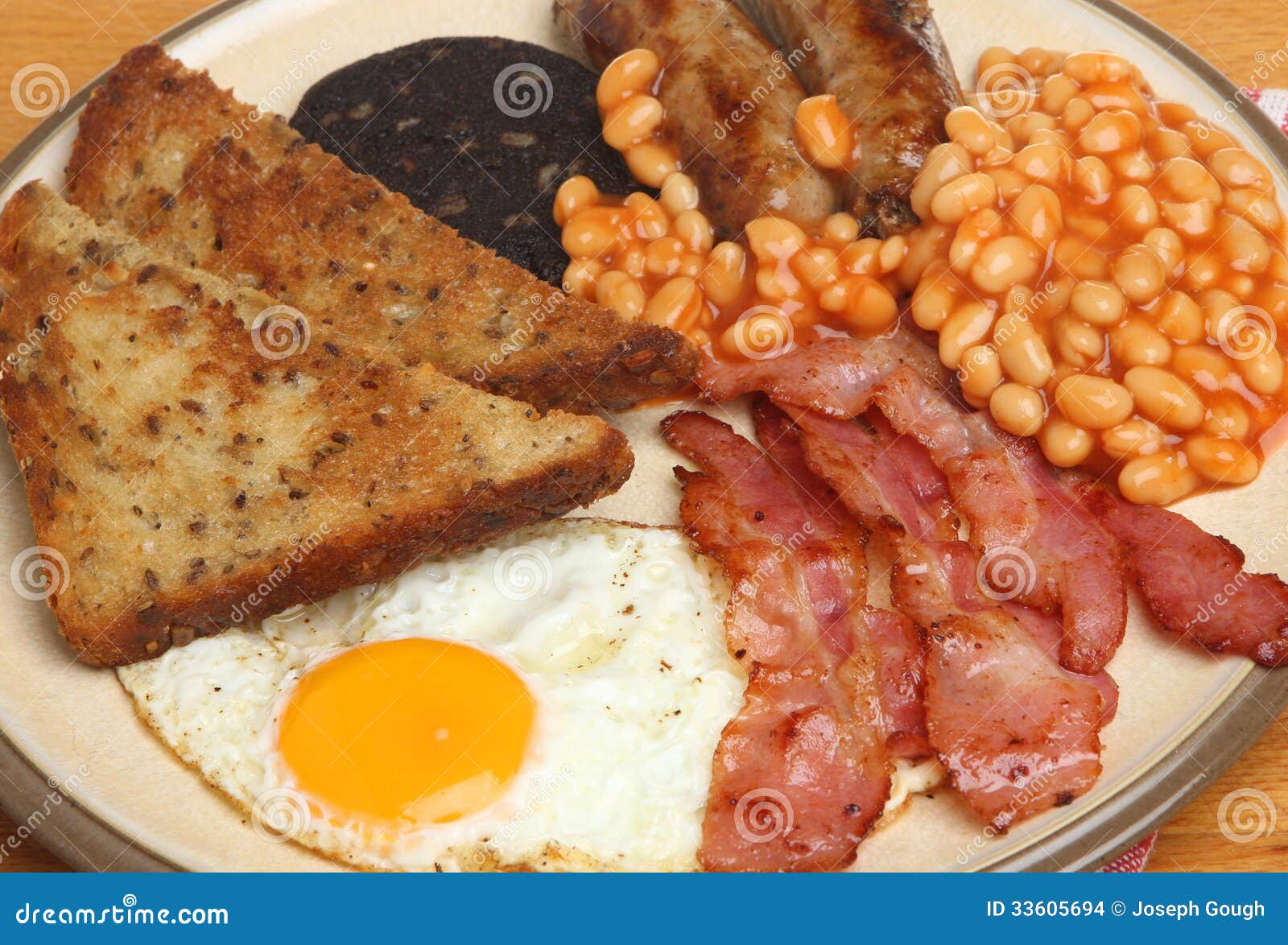 Full English Fried Cooked Breakfast Stock Photo - Image of full ...