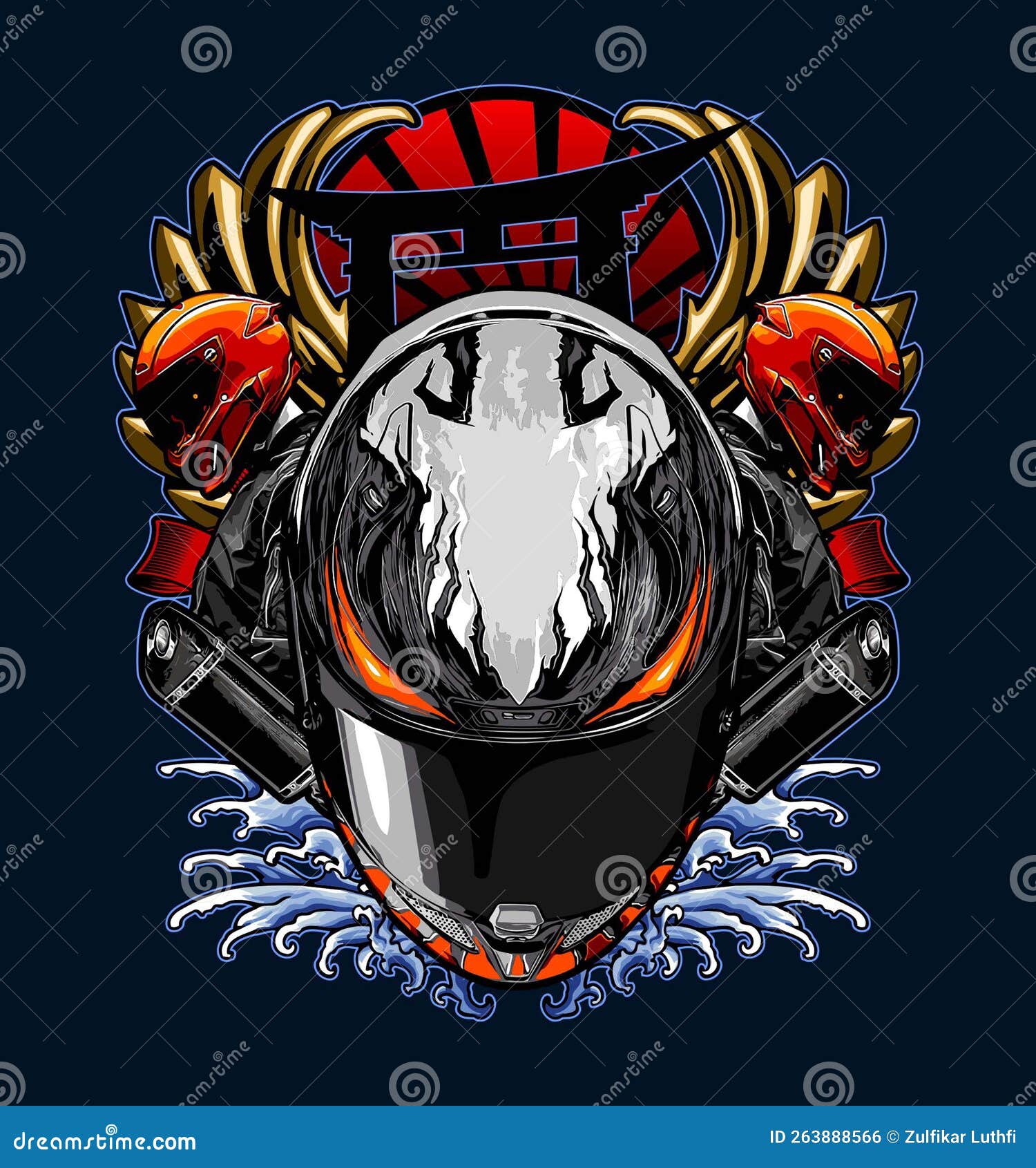 Full face helmet and biker stock vector. Illustration of screenshot ...