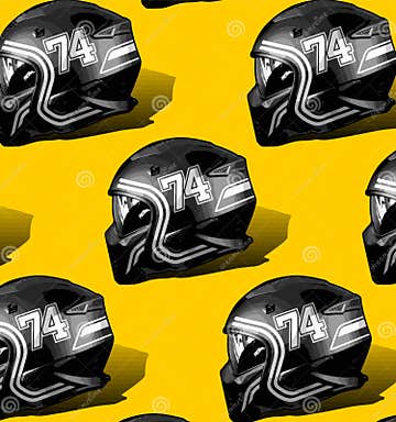 Cool Helmet Pattern Side View Stock Vector - Illustration of clothing ...