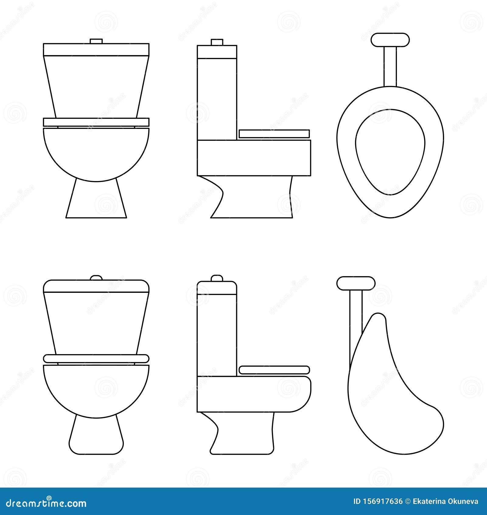 Toilet Profile Vector