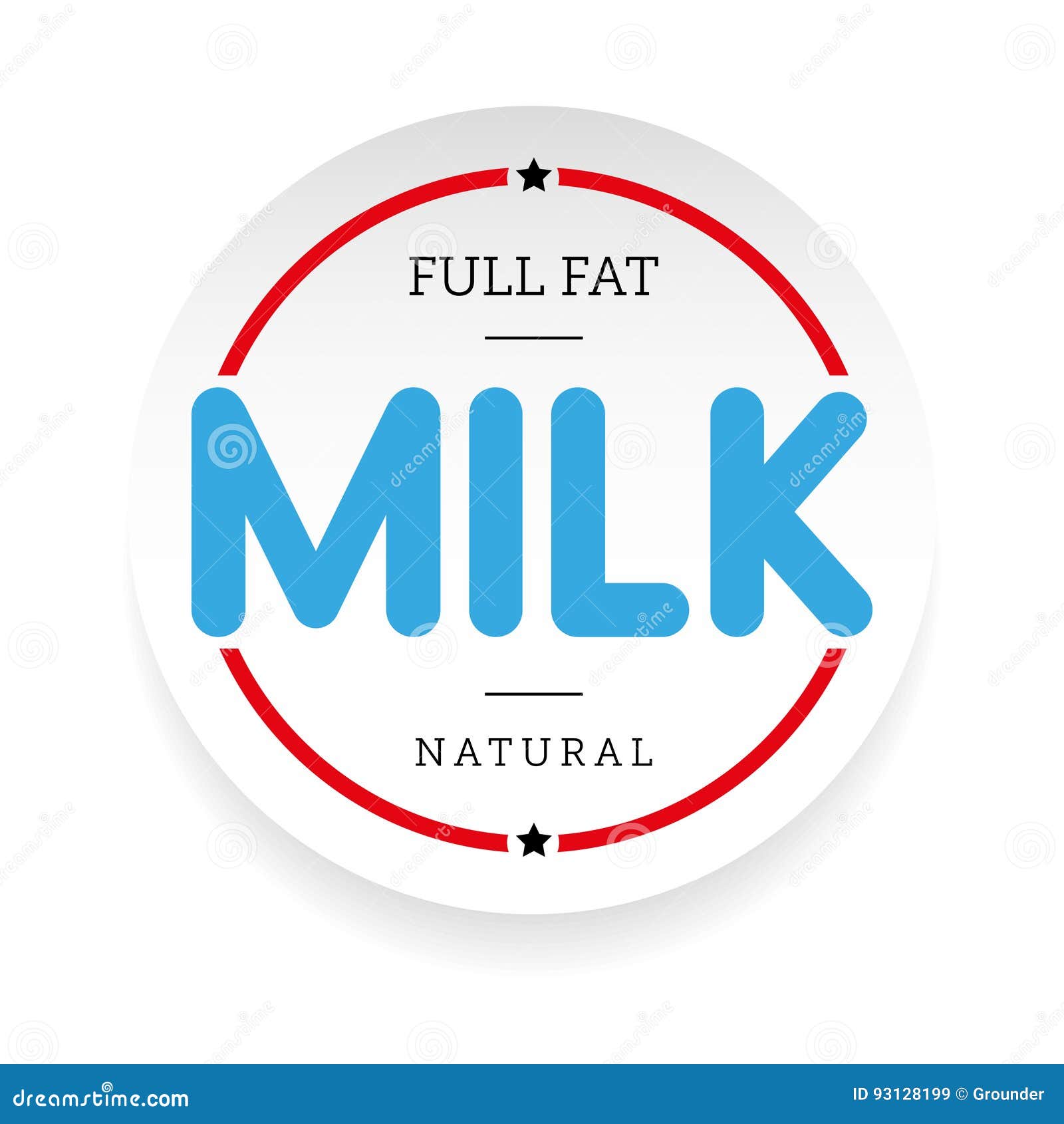 Full Fat Milk stamp sign stock vector. Illustration of drink - 93128199