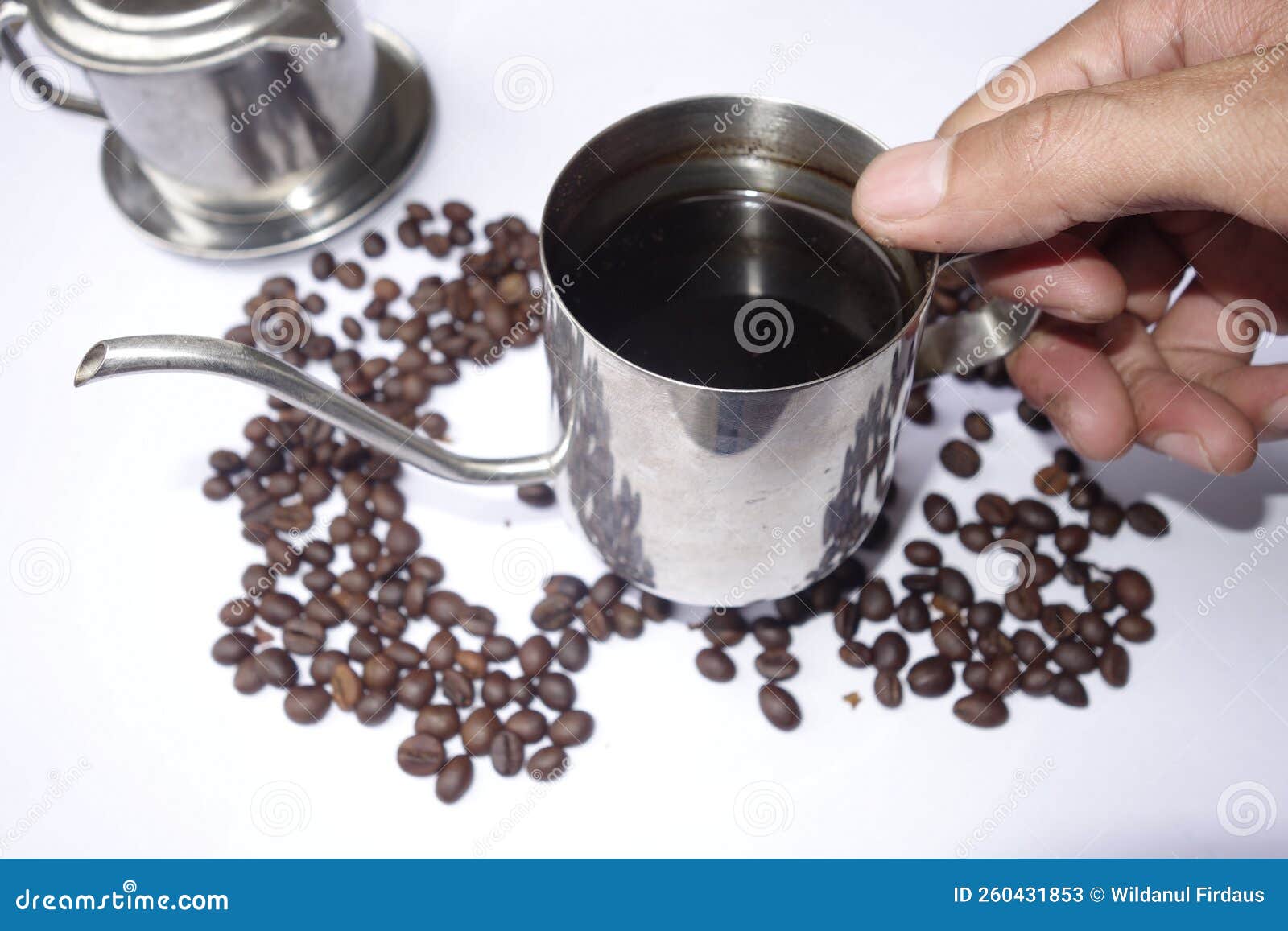 Full Fill Black Coffee on the Turkish Pot is Ready To Serve Stock Image ...