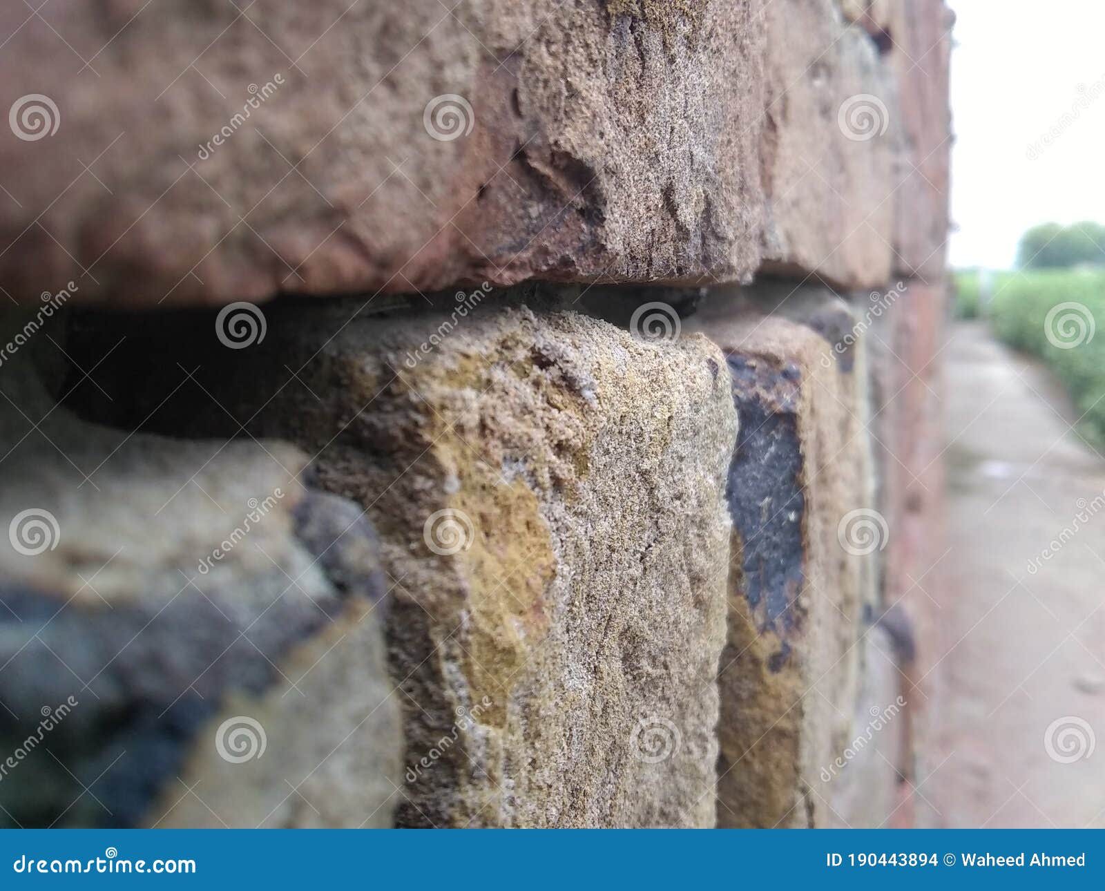 Full focus bricks Wall stock photo. Image of brick, brickwork - 190443894