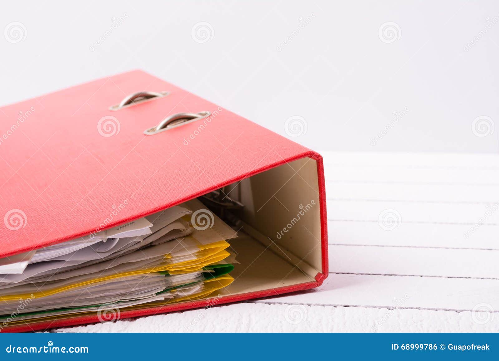Full Folder with Documents for Job and Administration Stock Photo ...