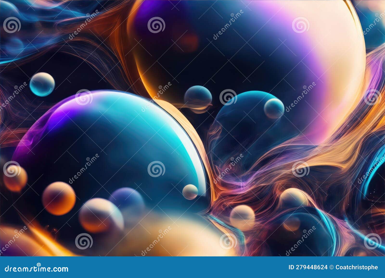 Full Frame Abstract Ether Background - AI Generated Stock Illustration ...