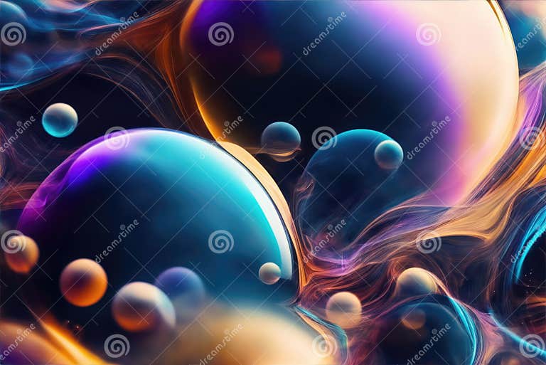 Full Frame Abstract Ether Background - AI Generated Stock Illustration ...