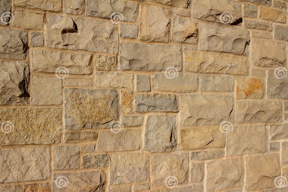 Ashlar Pattern Natural Limestone Block Wall Texture Background Stock ...